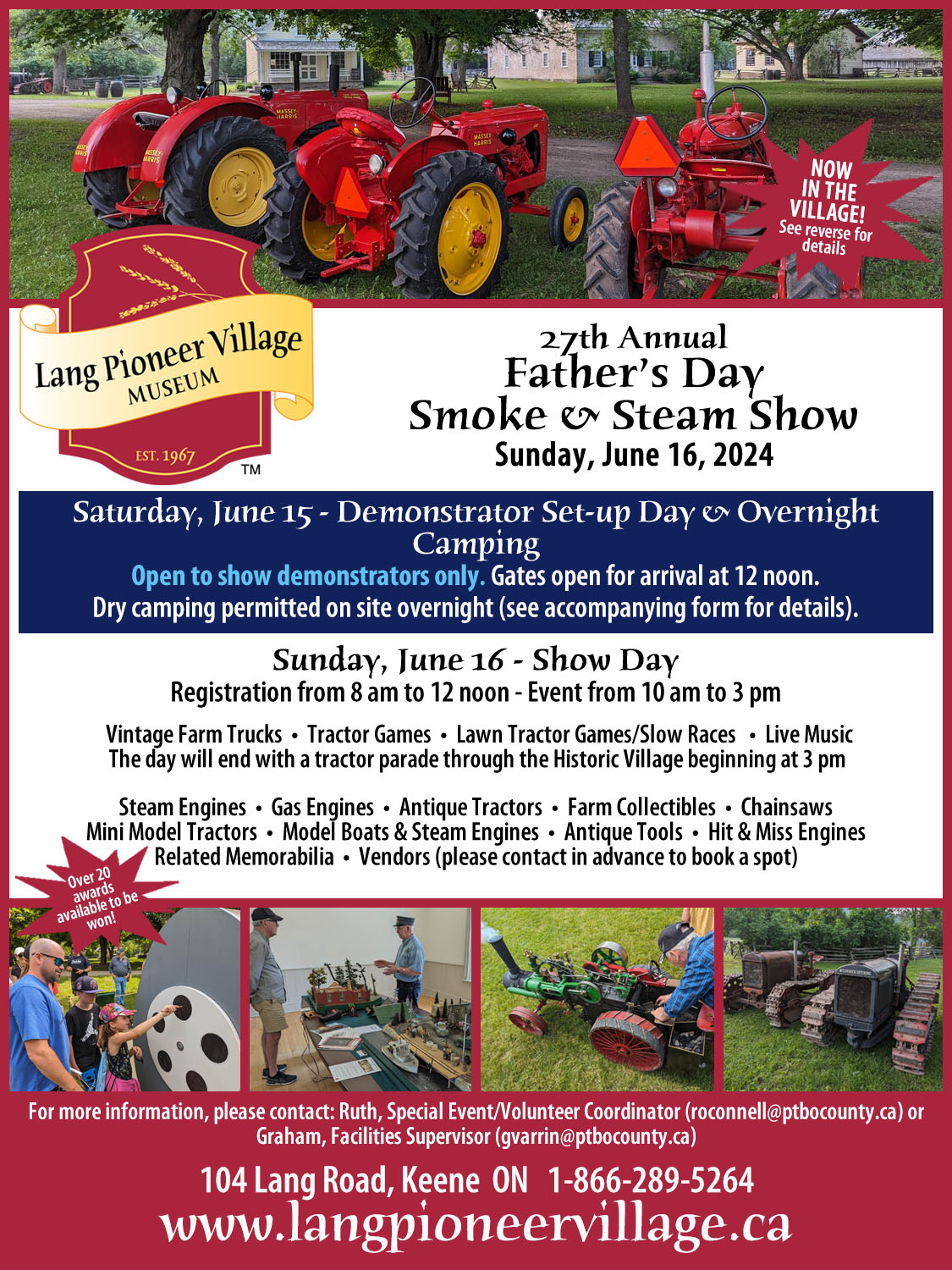 Smoke & Steam Show Demonstrator Information - Lang Pioneer Village Lang ...