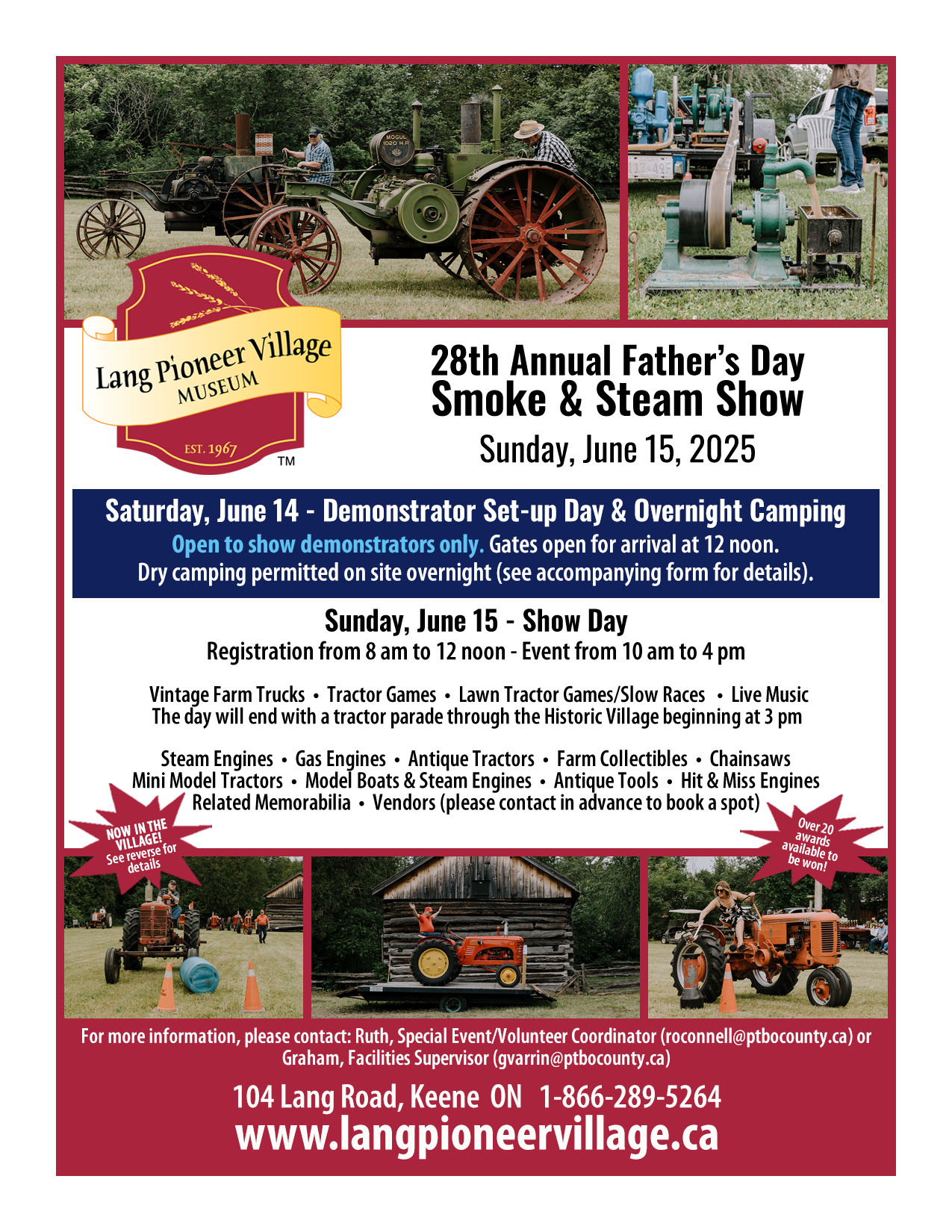 Smoke & Steam Show Demonstrator Information - Lang Pioneer Village Lang ...